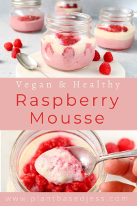 Vegan Raspberry Mousse - Super Easy! - Plant Based Jess