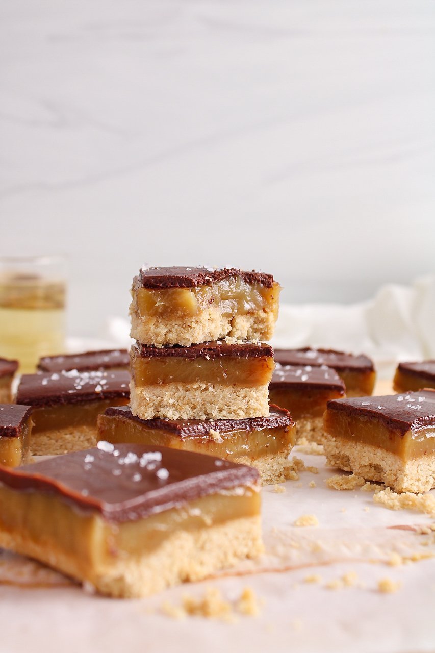 Vegan Millionaire Shortbread (without condensed milk) - Plant Based Jess