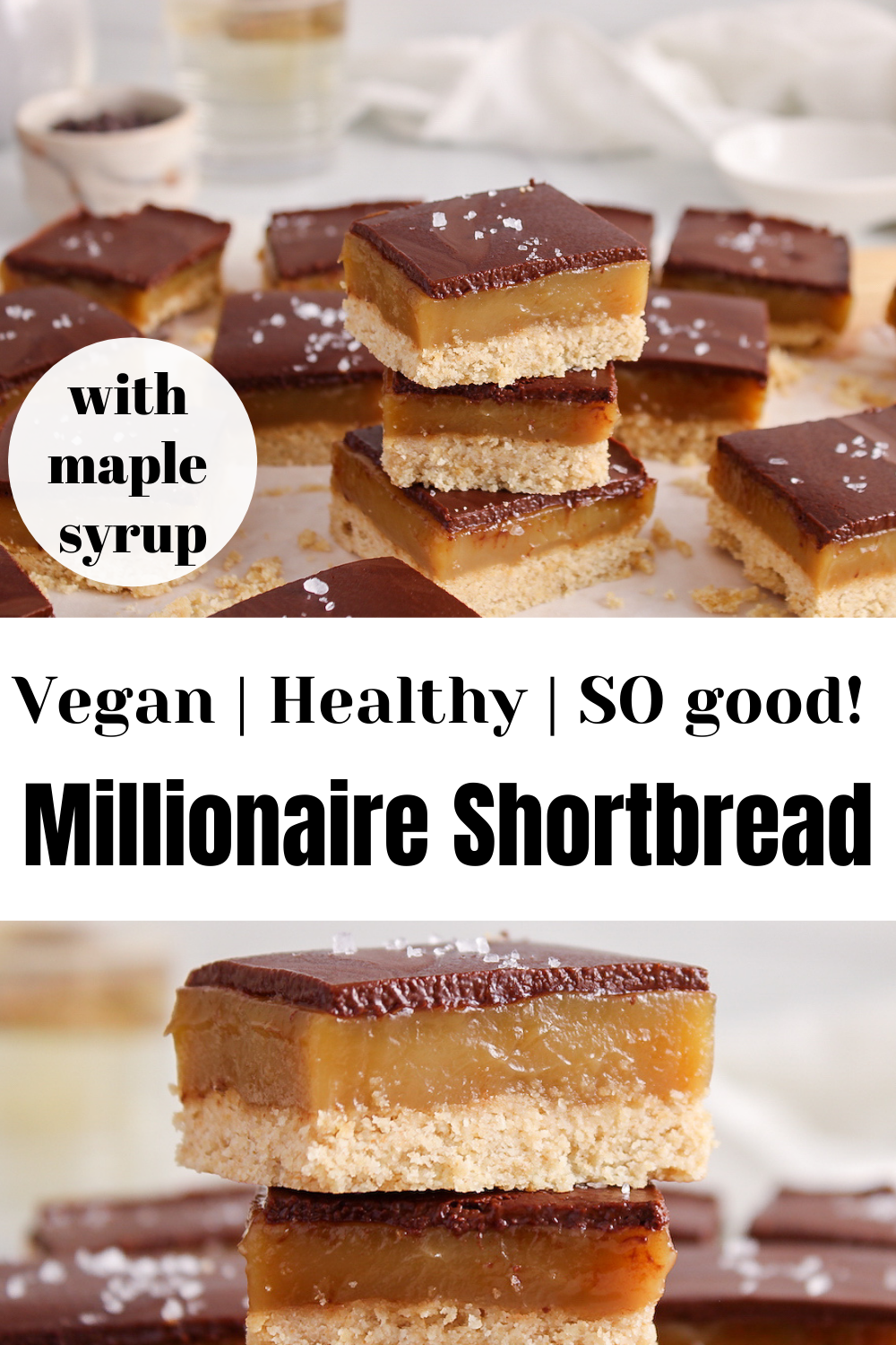Vegan Millionaire Shortbread (without condensed milk) - Plant Based Jess