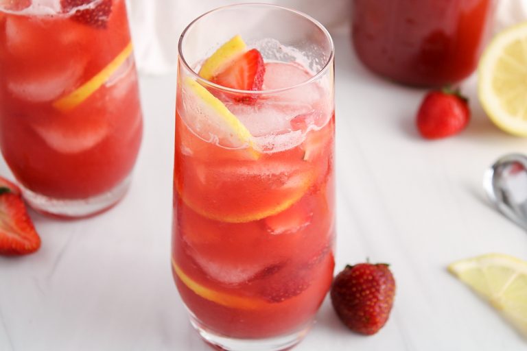 Strawberry Acai Lemonade Refresher (Starbucks Copycat) - Plant Based Jess