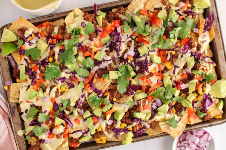 Ultimate Fully Loaded Vegan Nachos with Lentils - Plant Based Jess