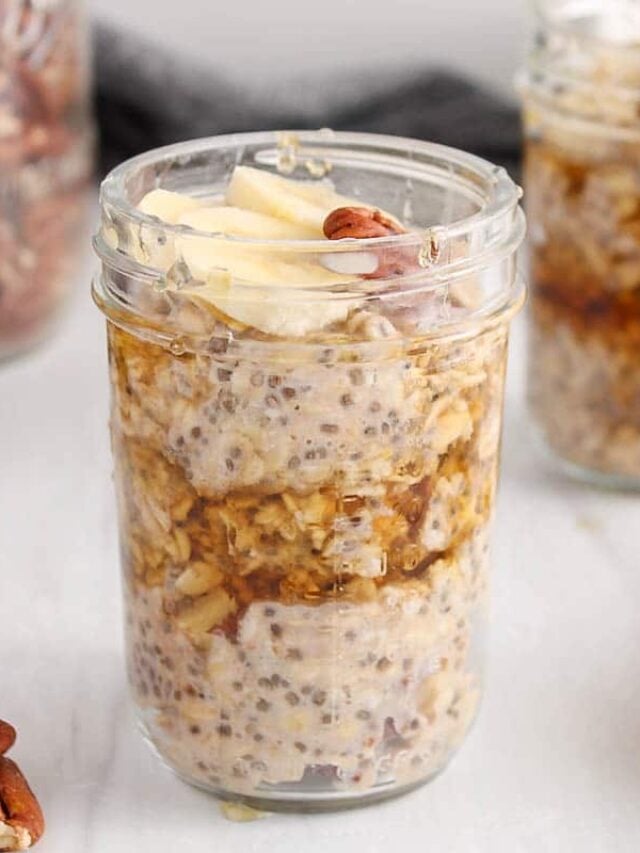 Maple Pecan Overnight Oats - Plant Based Jess