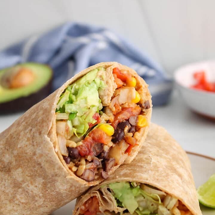 Vegan Black Bean and Rice Burritos (Easy Recipe) - Plant Based Jess