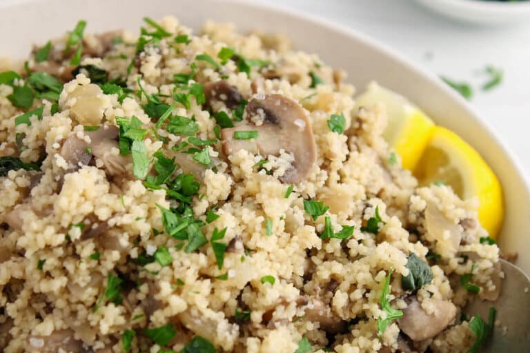 Mushroom Couscous - Plant Based Jess