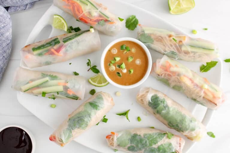 Vegan Rice Paper Rolls (Tofu Summer Rolls) - Plant Based Jess