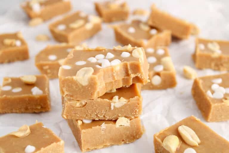 No Bake Peanut Butter Fudge (Easy and 4-Ingredient) - Plant Based Jess