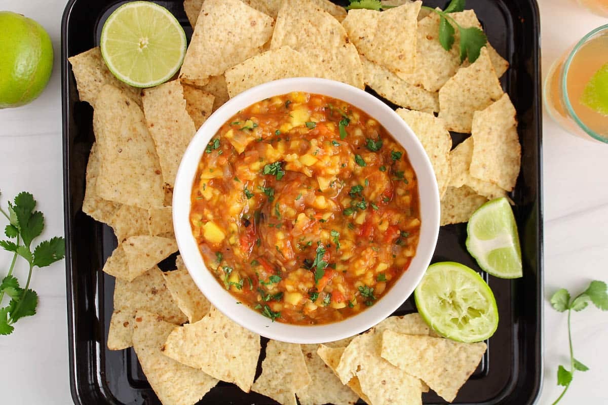 Roasted Mango Habanero Salsa - Plant Based Jess