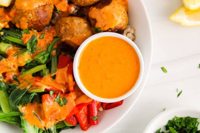 Creamy Harissa Dressing - Plant Based Jess