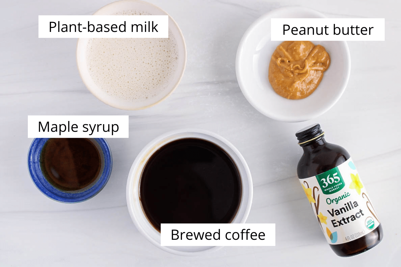 Creamy Peanut Butter Coffee (Latte) - Plant Based Jess