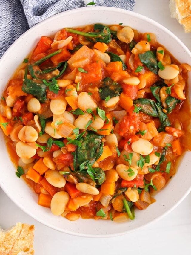 White Bean Tomato Stew - Plant Based Jess