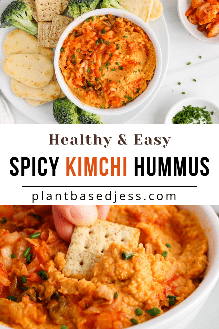 Spicy Kimchi Hummus - Plant Based Jess