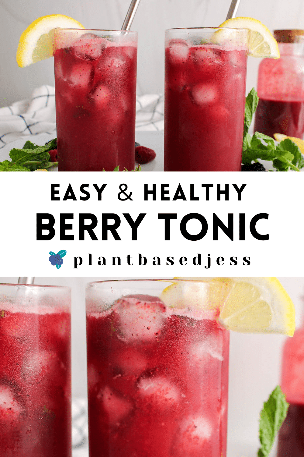 Healthy Mixed Berry Tonic - Plant Based Jess