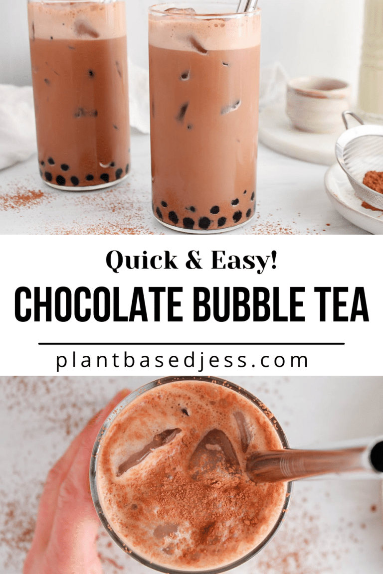 Chocolate Bubble Milk Tea (Boba) - Plant Based Jess
