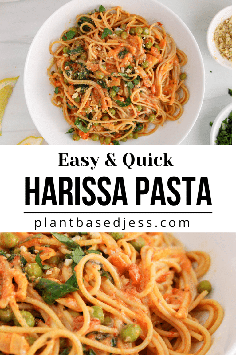 Creamy Harissa Pasta (Vegan, 30-minute) - Plant Based Jess