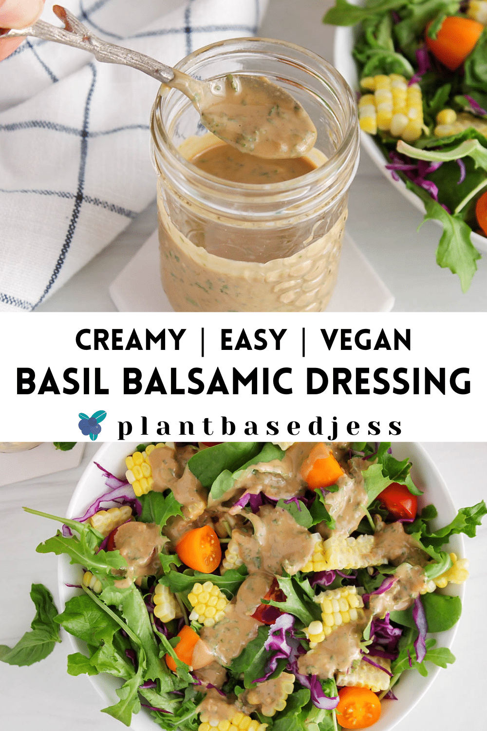 Basil Balsamic Vinaigrette - Plant Based Jess