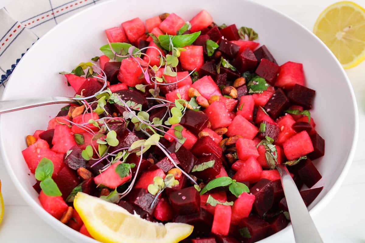 Beet Watermelon Salad - Plant Based Jess