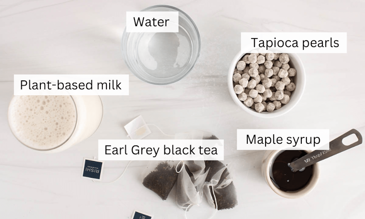 Earl Grey Milk Tea (Boba, Bubble Tea) - Plant Based Jess