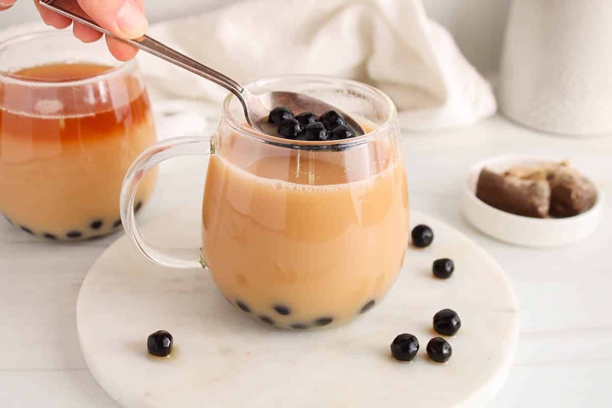 Hot Bubble Milk Tea (Boba) - Plant Based Jess