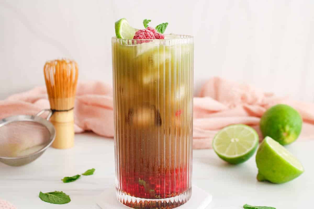 Raspberry Matcha Mocktail - Plant Based Jess