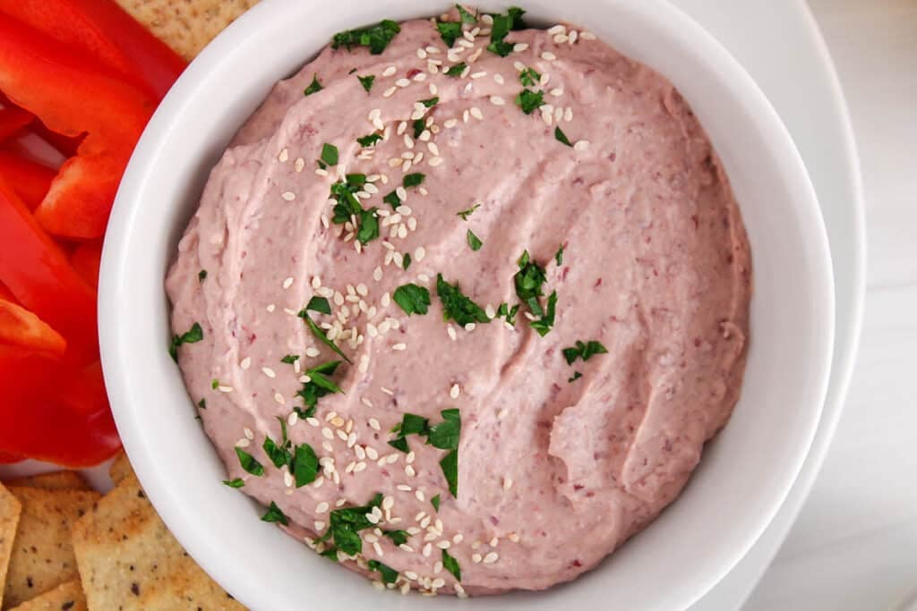 Red Kidney Bean Hummus - Plant Based Jess