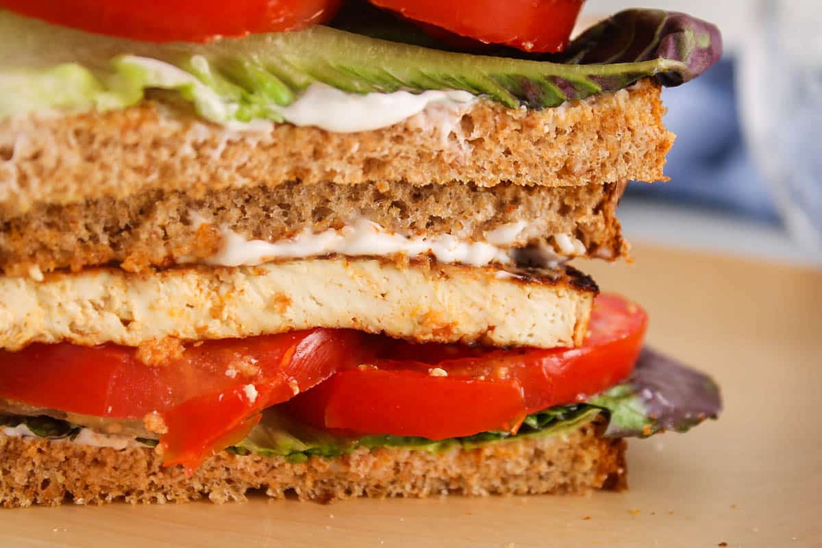 Vegan Tofu BLT Sandwich - Plant Based Jess